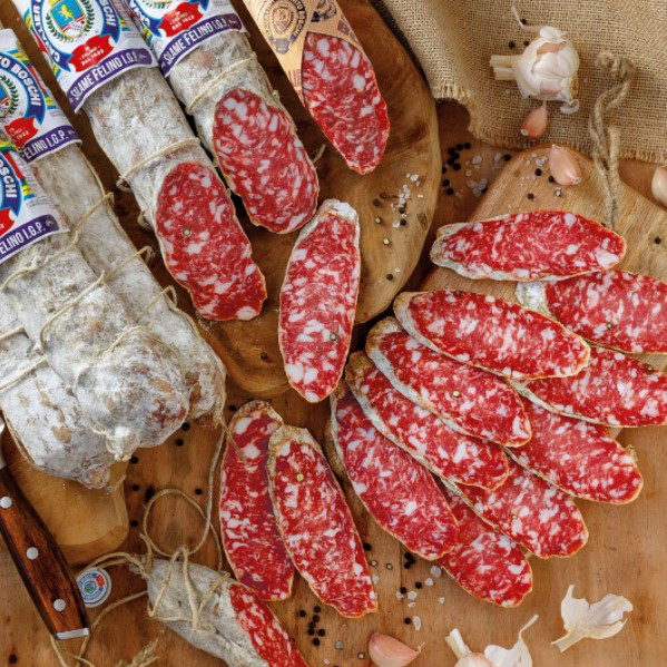Riesige Salami Felino IGP mit Schneidebrett Cav. Umberto Boschi 1 mete – GOURMORI